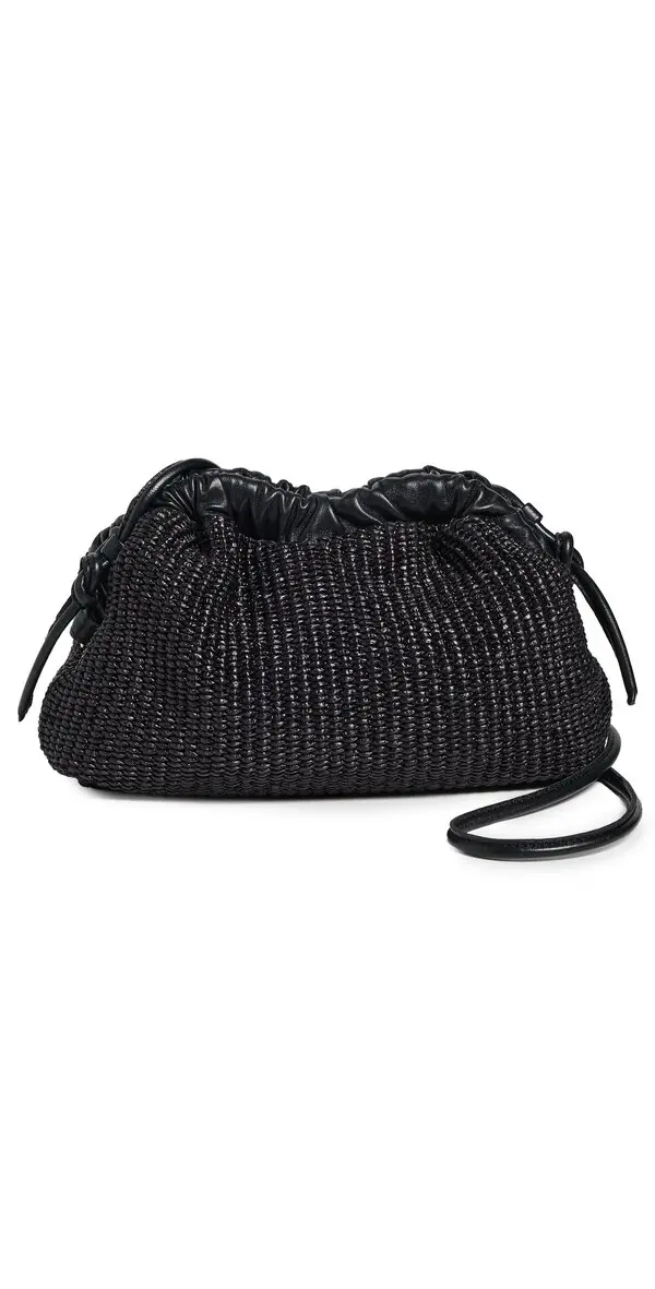 MANSUR GAVRIEL Mini Cloud Raffia Clutch - Black