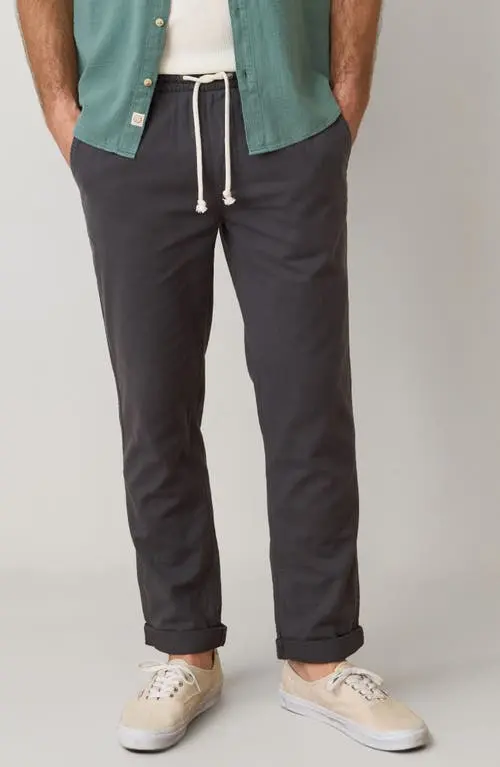 Marine Layer Saturday Stretch Cotton Beach Pants - Faded Black