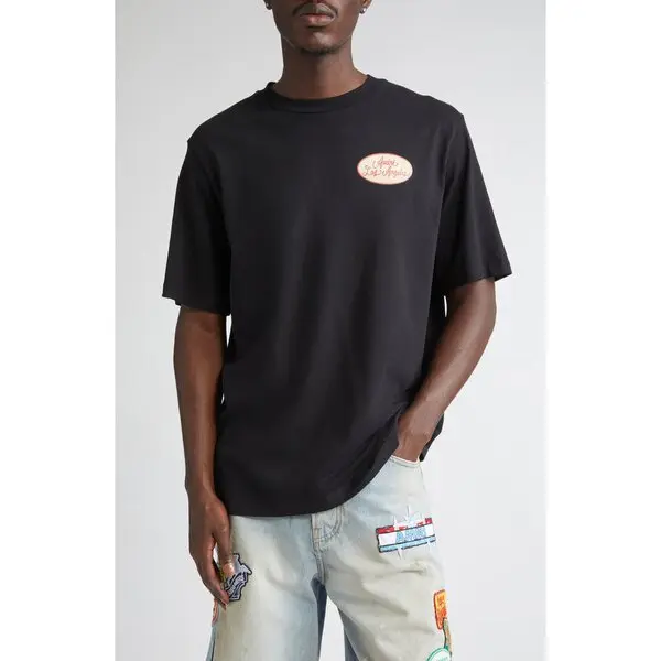 Amiri Station Patch Graphic T-shirt - Black