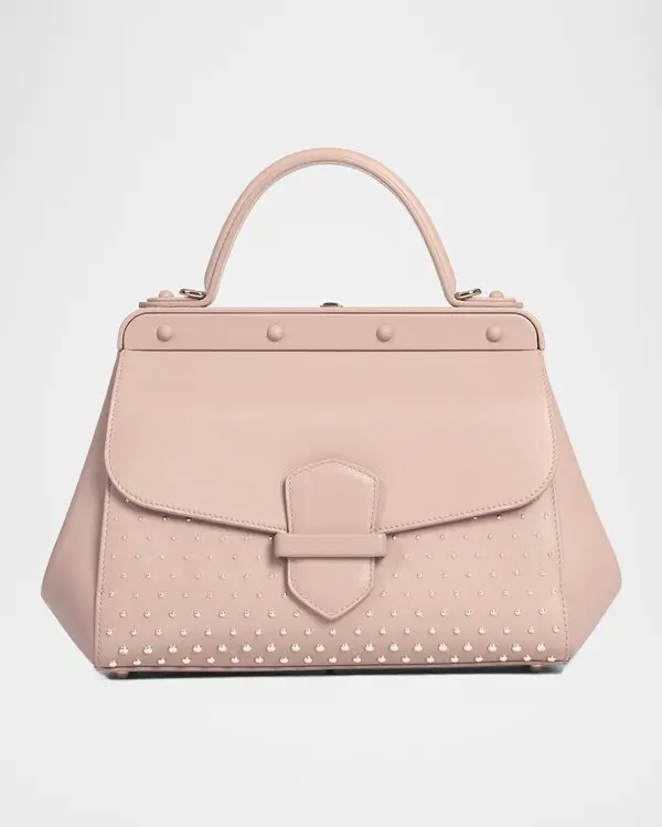 FRANZI Margherita Starlight Edition Medium Leather Top-handle Bag - Nude - Starlight