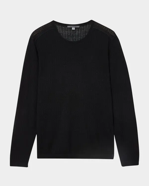 John Varvatos Esperia Knit Crewneck Sweater - Black