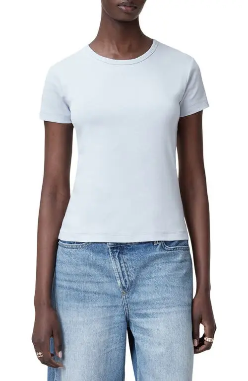 All Saints Stevie Cotton T-shirt - Barely Blue