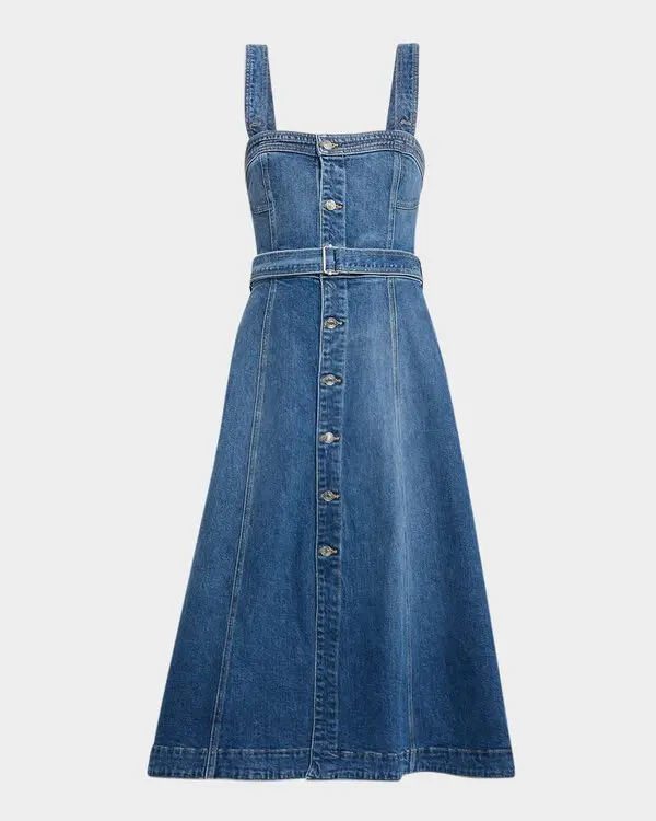 Simkhai Alba Denim Midi Dress - Trancoso