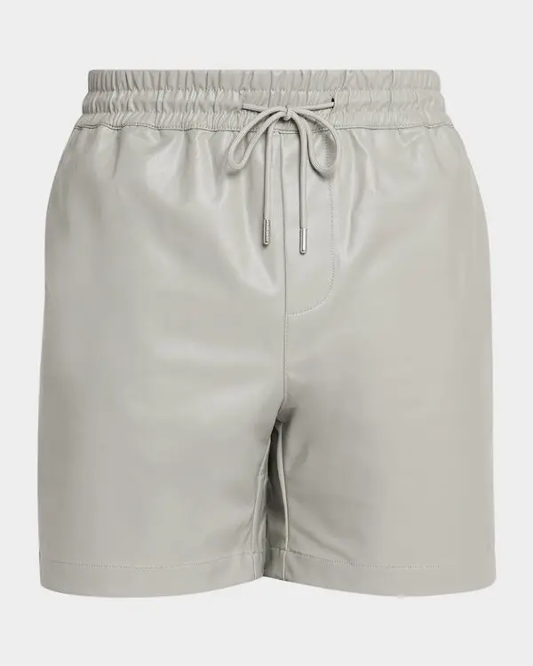 Monfrère Bond Faux Leather Drawstring Shorts