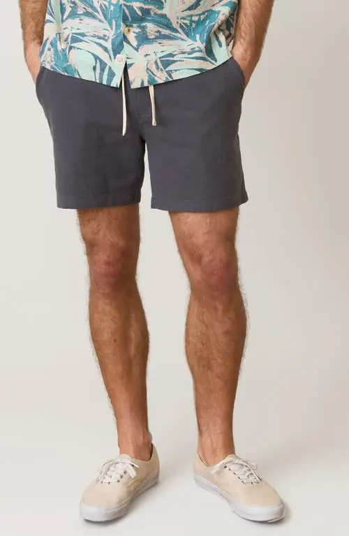 Marine Layer 6-inch Drawstring Beach Shorts - Faded Black