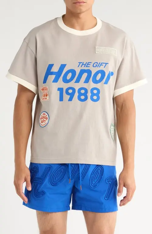 HONOR THE GIFT Mulitbox Ringer Graphic T-shirt