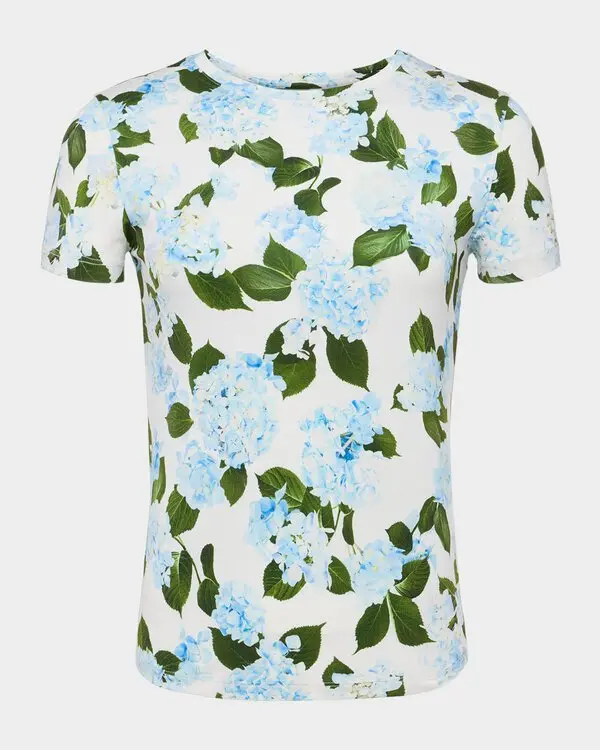 L'Agence Ressi Hydrangea Tee - Ivrylt Blu Hydrangea