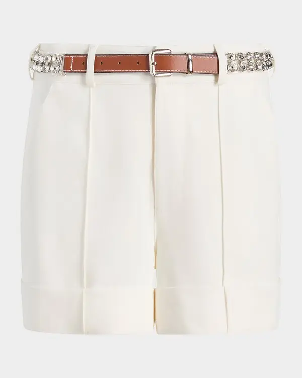 Cinq À Sept Ester Cuffed Shorts With Belt