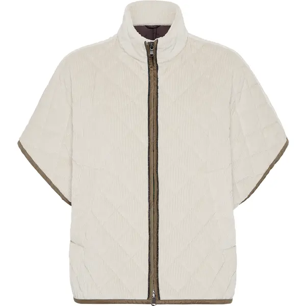 Brunello Cucinelli Quilted Corduroy Outerwear - Beige