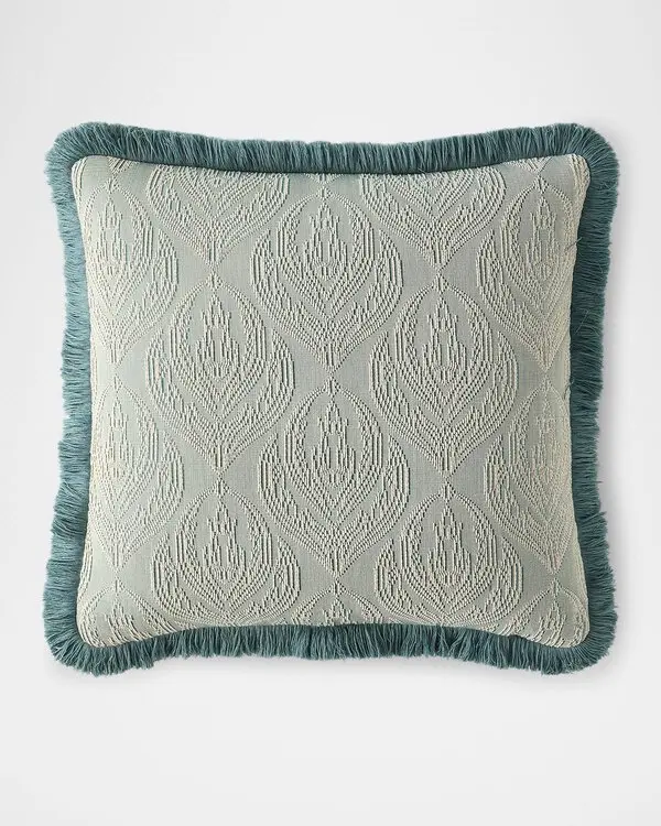 HAREMLIQUE ISTANBUL Lumina Jacquard Decorative Pillow, 18" Square