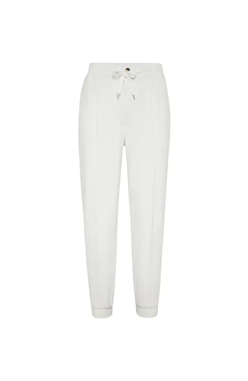 Brunello Cucinelli Trousers With Crête - Off-white