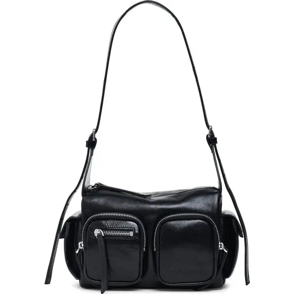 Desigual Faux Leather Shoulder Bag - Black