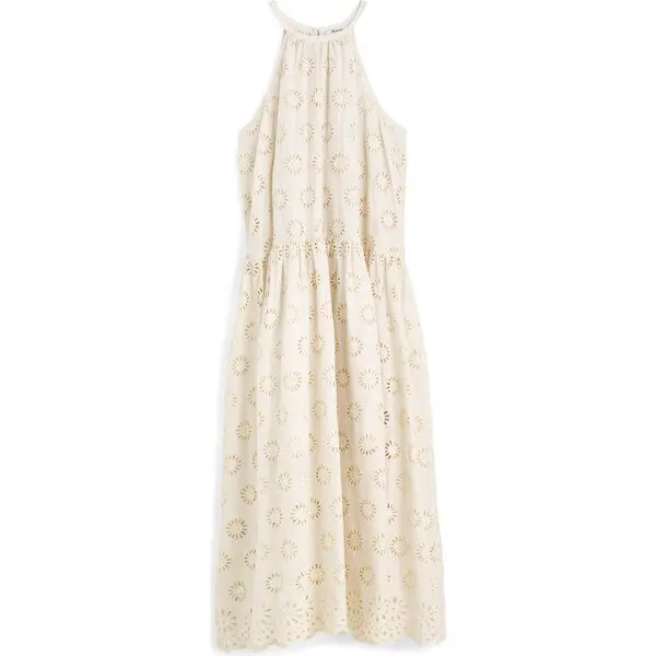 Madewell Embroidered Drop Waist Maxi Dress - Floral Eyelet