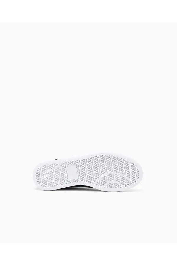 Emporio Armani Classic Leather Sneakers - Navy