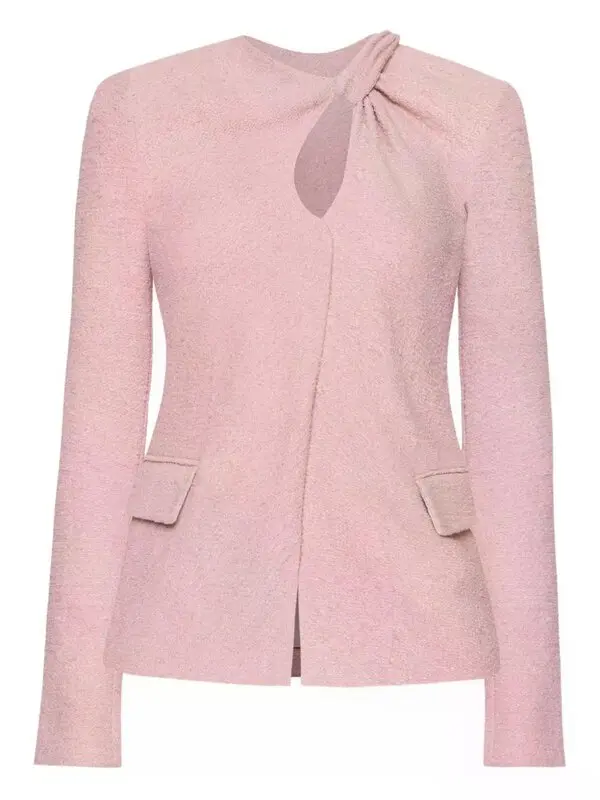 Oscar De La Renta Twist-embellished Jacket - Pink