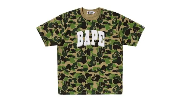 BAPE Abc Camo Relaxed Fit Logo Tee Shirt - Green
