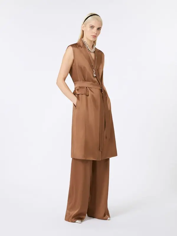 Max Mara Envers Satin Sleeveless Jacket