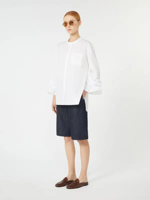 Max Mara Flared Washed Poplin Shirt