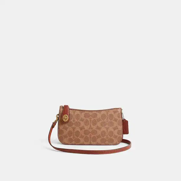 Coach Restored Penn Shoulder Bag In Signature Canvas - Brass/Tan Rust ...