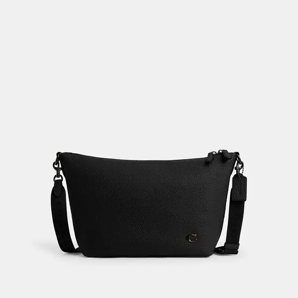 Coach Top Zip Messenger Bag - Black