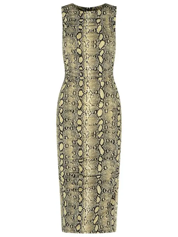 Michael Kors Snake Print Viscose Blend Dress