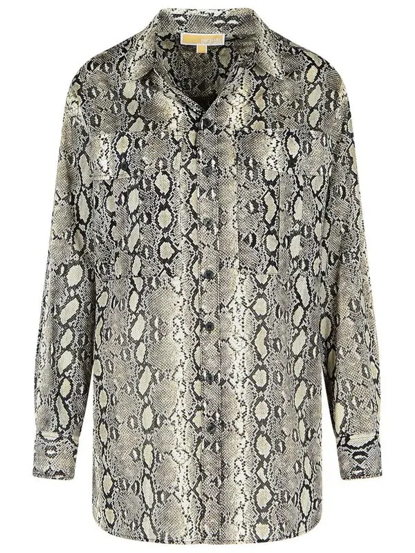 Michael Kors Snake Print Cotton Shirt