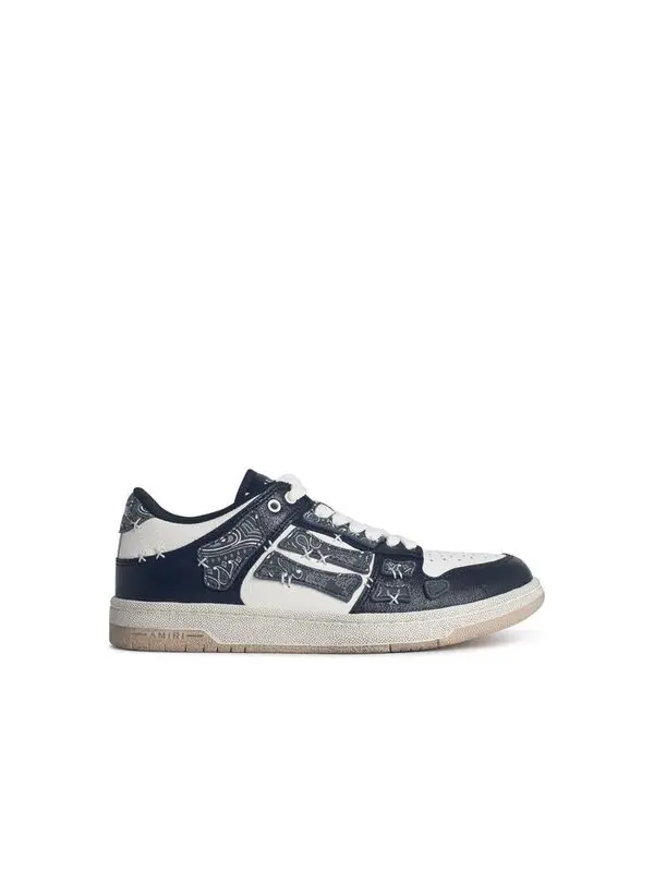 Amiri Bandana Leather Blend Sneakers - Black