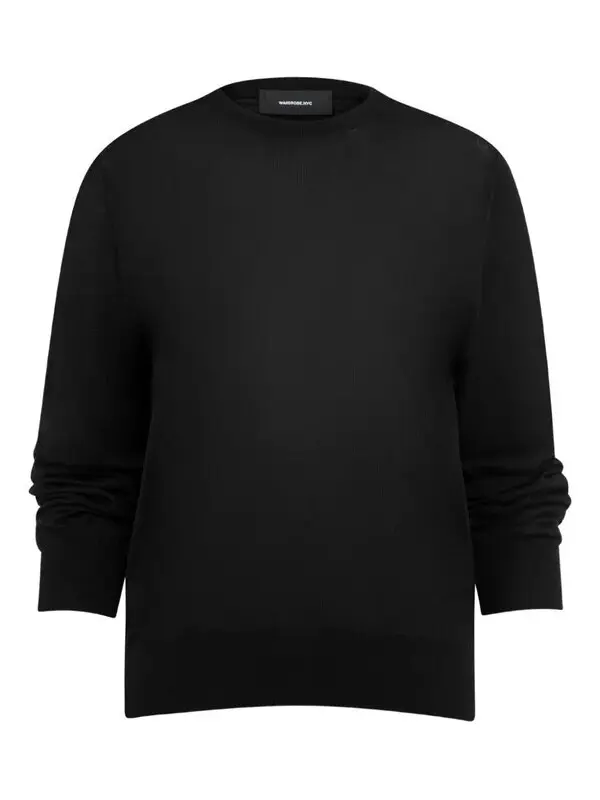 Wardrobe.NYC Fine Knit Sweater - Black