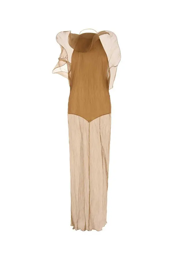 Magda Butrym Crepe Dress - Brown