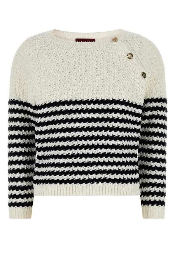 Gucci Embroidered Cotton Sweater - Stripped