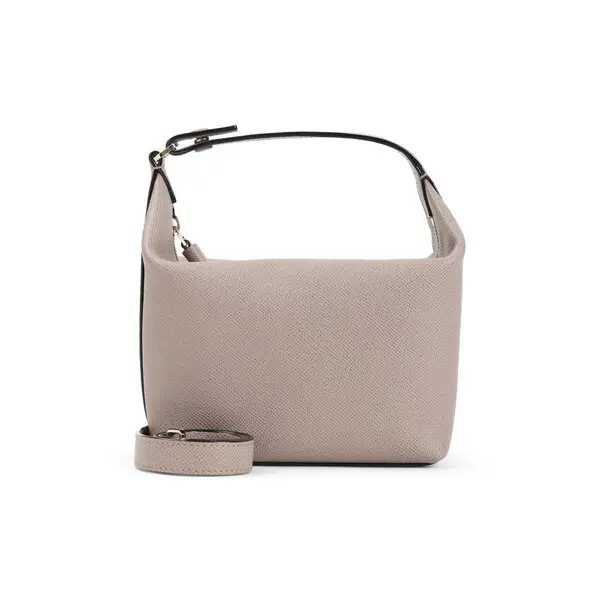 VALEXTRA Calf Leather Mochi Pouch Bag - Beige