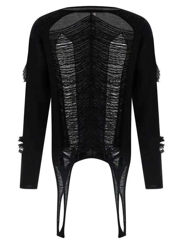 Rick Owens Ls Top Sweater - Black