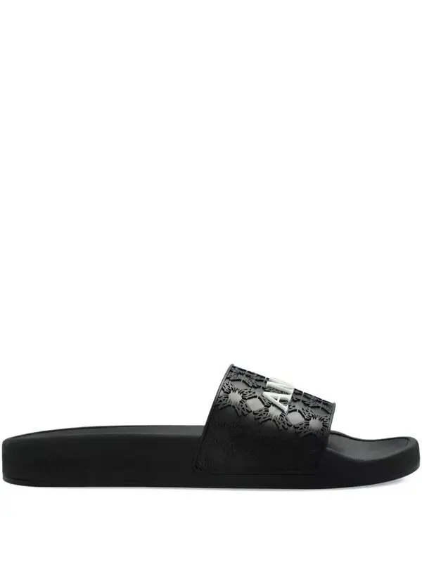 Amiri Ma Quad Logo-embossed Slides - Black