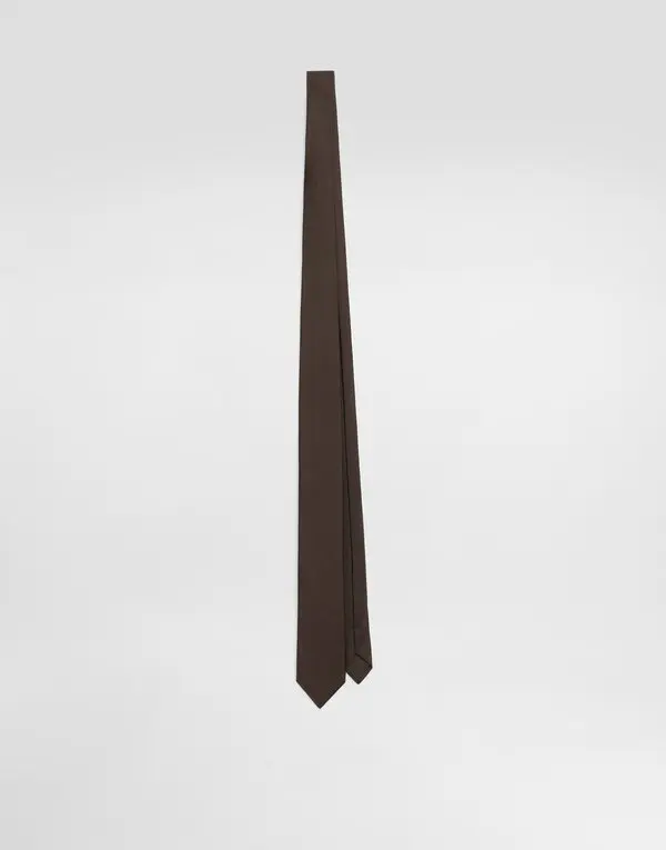 Dolce & Gabbana Silk Twill Neck Tie - Brown