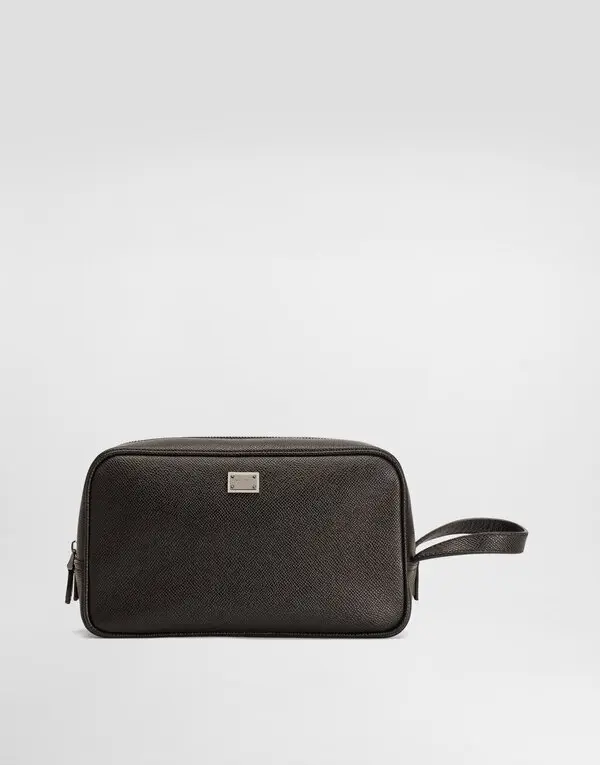 Dolce & Gabbana Sicily Calfskin Necessaire - Black