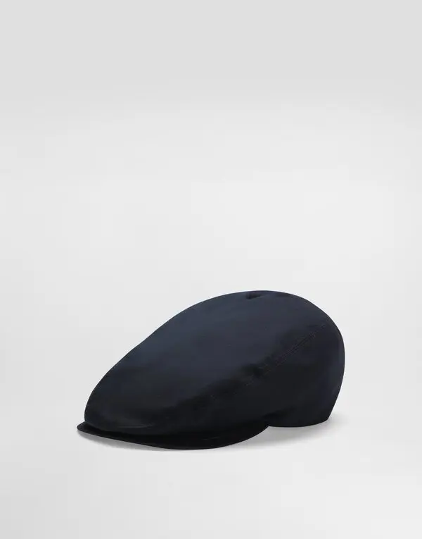 Dolce & Gabbana Cotton Gabardine Flat Cap - Blue