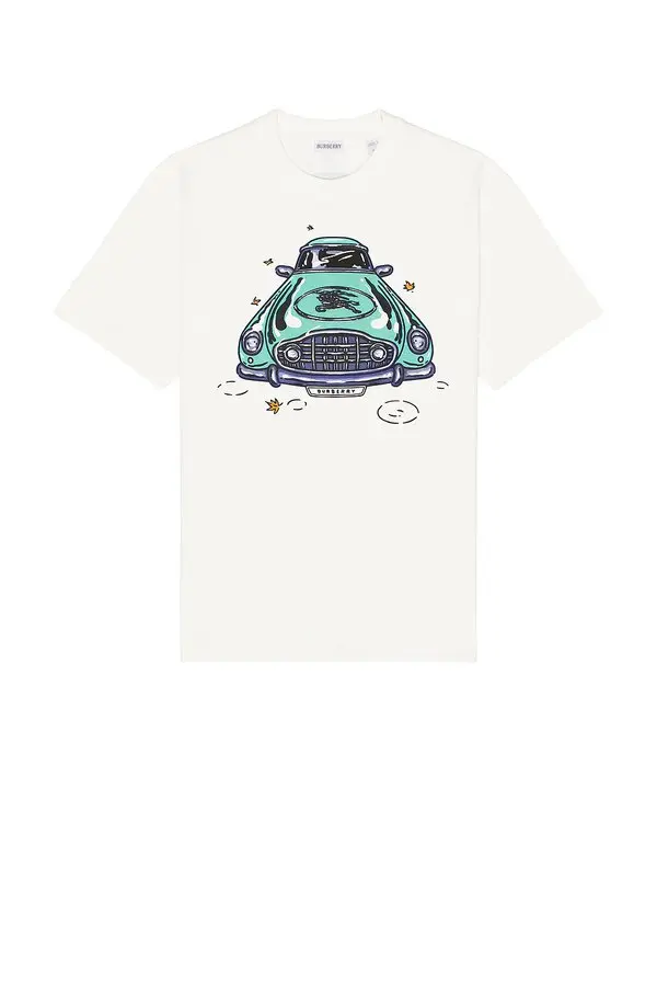 Burberry Car Core Fit Tee In White