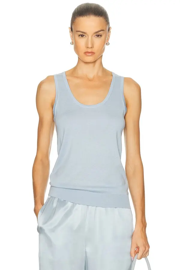 Enza Costa Silk Knit Tank Top