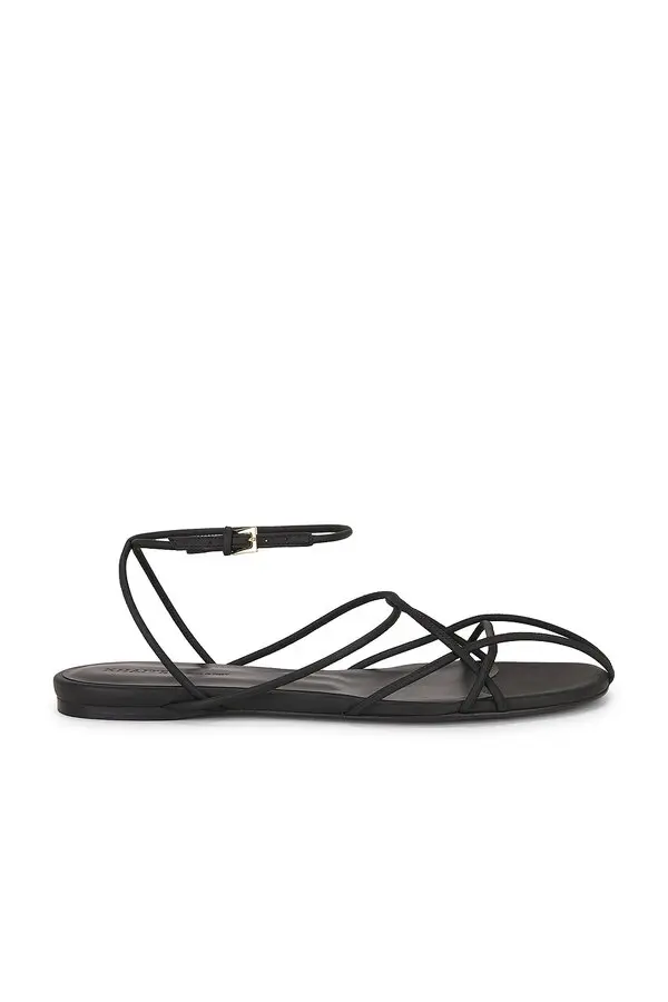 Khaite Loulou Flat Sandal - Black