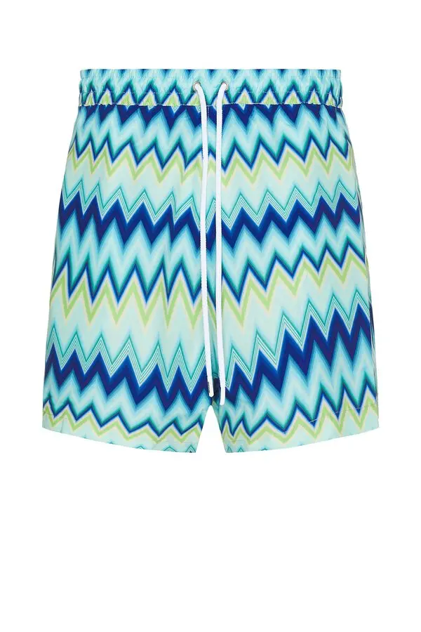 Missoni Medium Length Swim Short - Blue & Green Tones