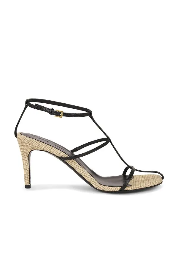 Khaite Cage Sandal - Black & Natural