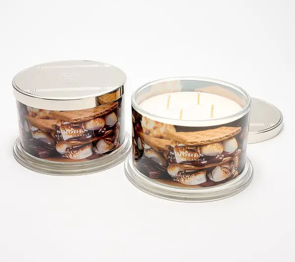 HOMEWORX BY SLATKIN + CO. As Is S/2 18oz Smores Candles