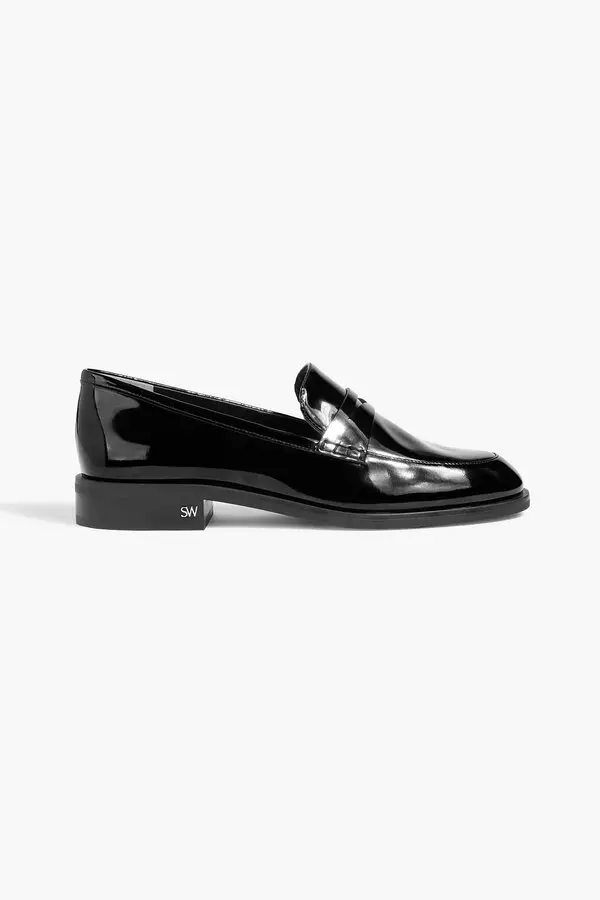 STUART WEITZMAN Emi Patent-leather Loafers