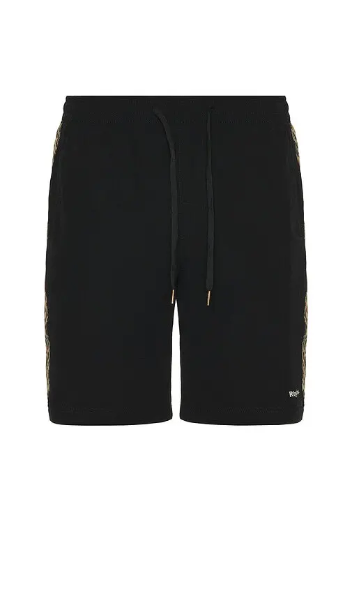 RHYTHM Leo Panel Beach Shorts - Black
