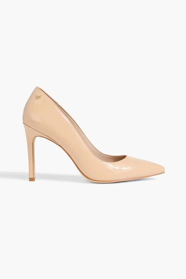 STUART WEITZMAN Leigh 95 Patent-leather Pumps - Neutral