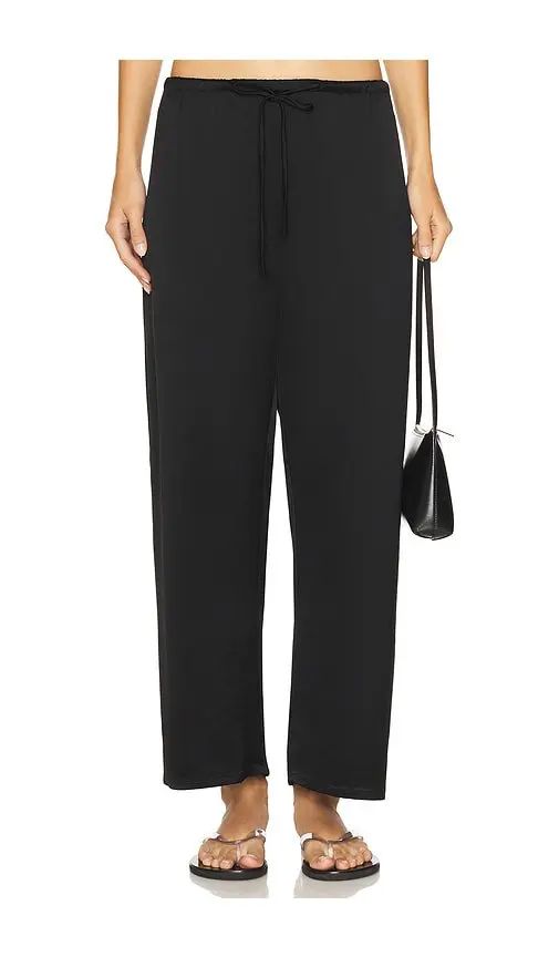 LESET Barb Crop Drawstring Pant - Black