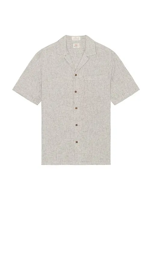 Faherty Brand Breeze Camp Shirt In Grey