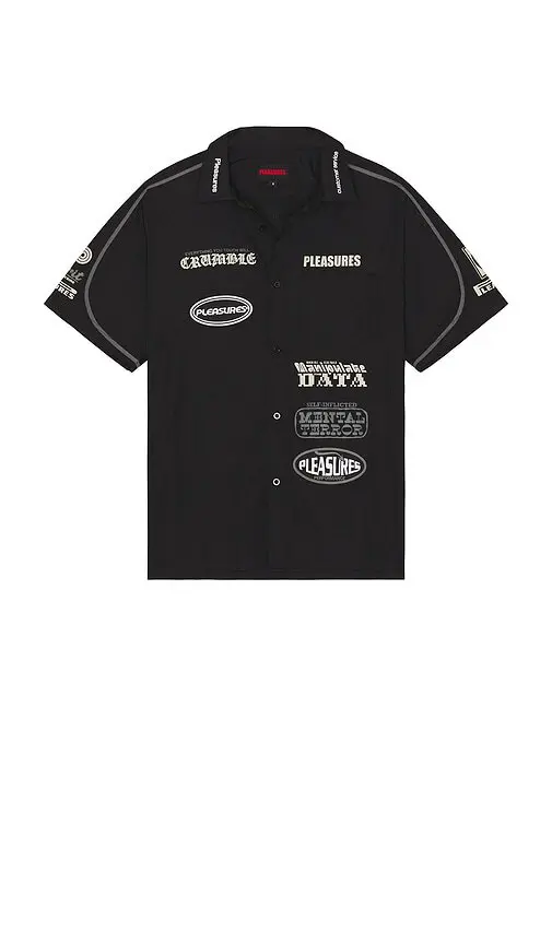 PLEASURES Terror Button Up Shirt - Black