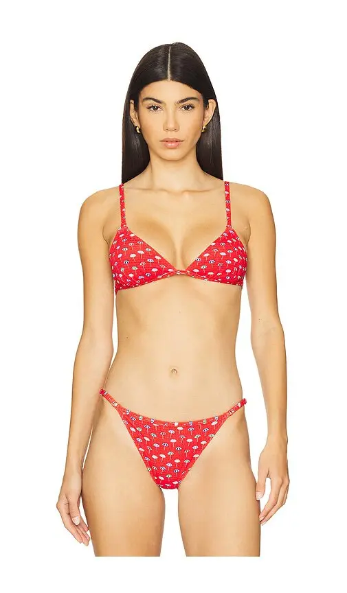 Solid & Striped The Lulu Bikini Top - Umbrella Print