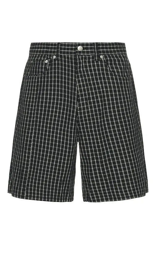 Obey Plaid Baggy Denim Shorts